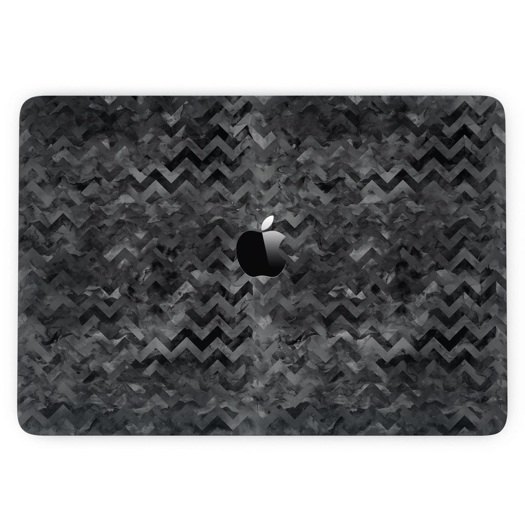 Black Basic Watercolor Chevron Pattern - MacBook Pro with Touch Bar ...
